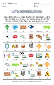 Cycle 1 Review Games (Weeks 1-6) for Classical Homeschooling - Devoted ...