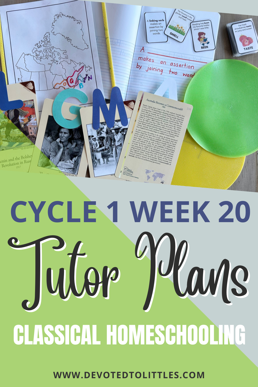 Cycle 1 Week 20 Tutor Plans for Classical Homeschooling - Devoted to ...