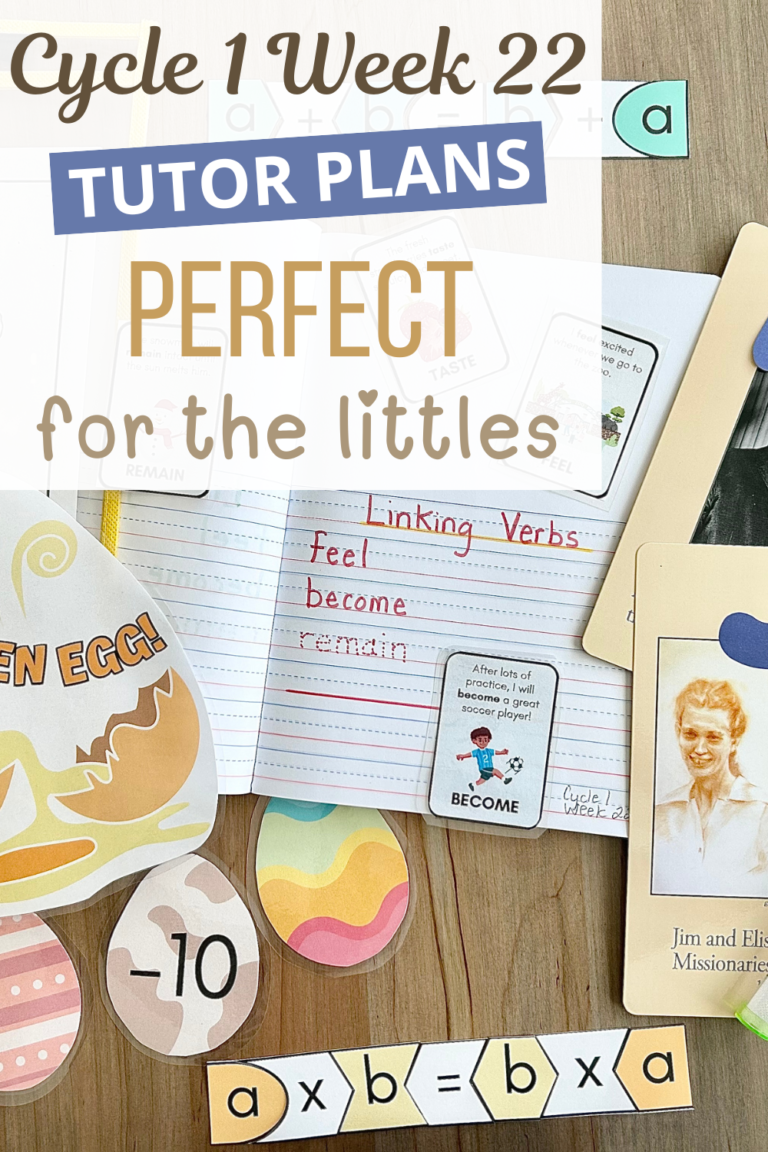 Cycle 1 Week 22 Tutor Plans for Classical Homeschooling - Devoted to ...