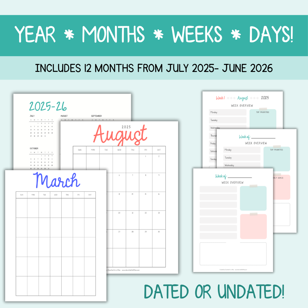 Homeschool Essentials + New Cycle 2 Planner - Devoted to Littles